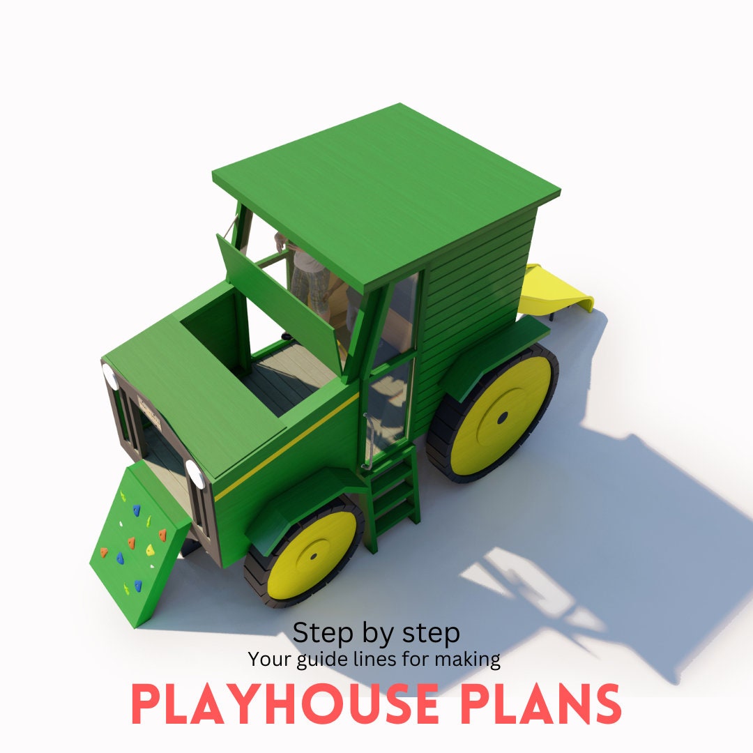 Tractor-shaped Playhouse PDF - Downloadable Plans for a Unique Kids ...