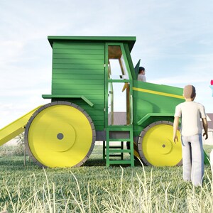 Tractor-shaped Playhouse PDF - Downloadable Plans for a Unique Kids ...