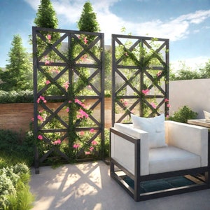 Partition Wall With Planters / 1 6 X 5 7 / Step-by-step Instructions ...