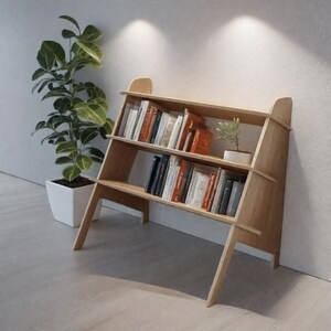 Console Book Shelves / Cnc-cut Plans / Living Room Console / Digital ...