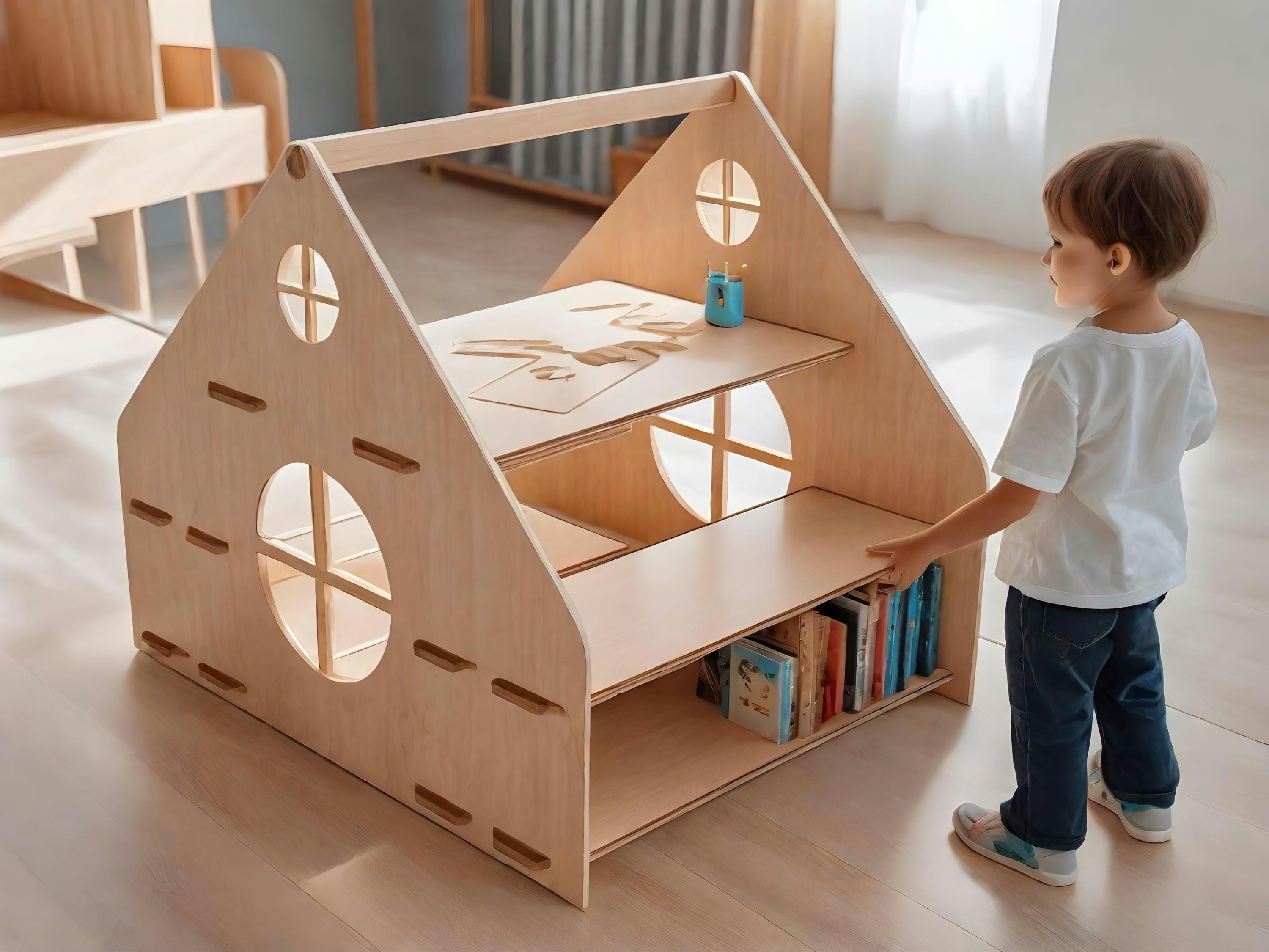 Playhouse Bench, Cnc-cut PLAYHOUSE Plans, Bench and Table for Kids ...