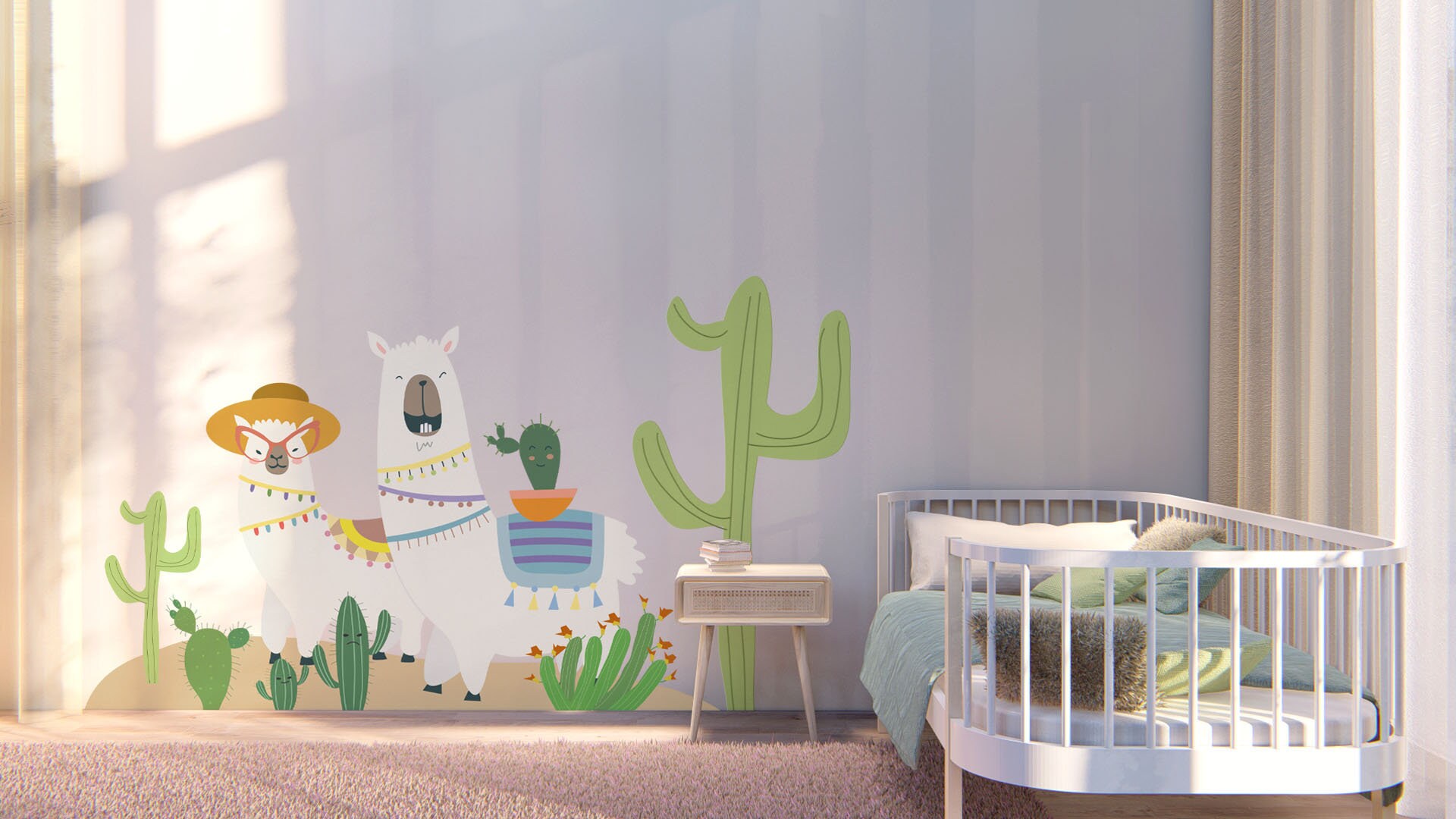 WALL DECAL Print / Llama Couple Wall Print Digital Download - Etsy