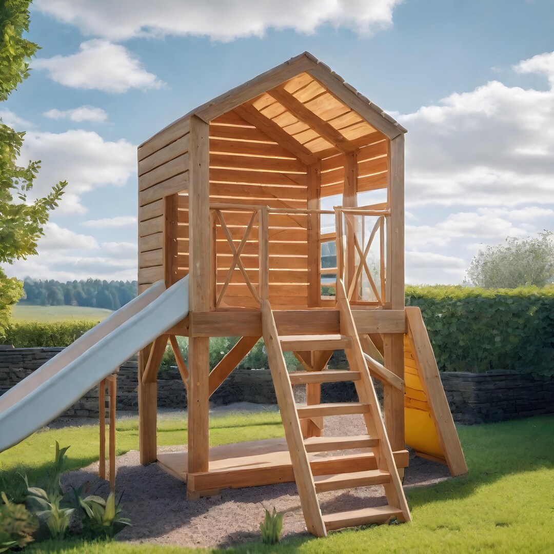 Kids' Active Play Playhouse Plans - Slide & Ramp - Digital Download - Etsy