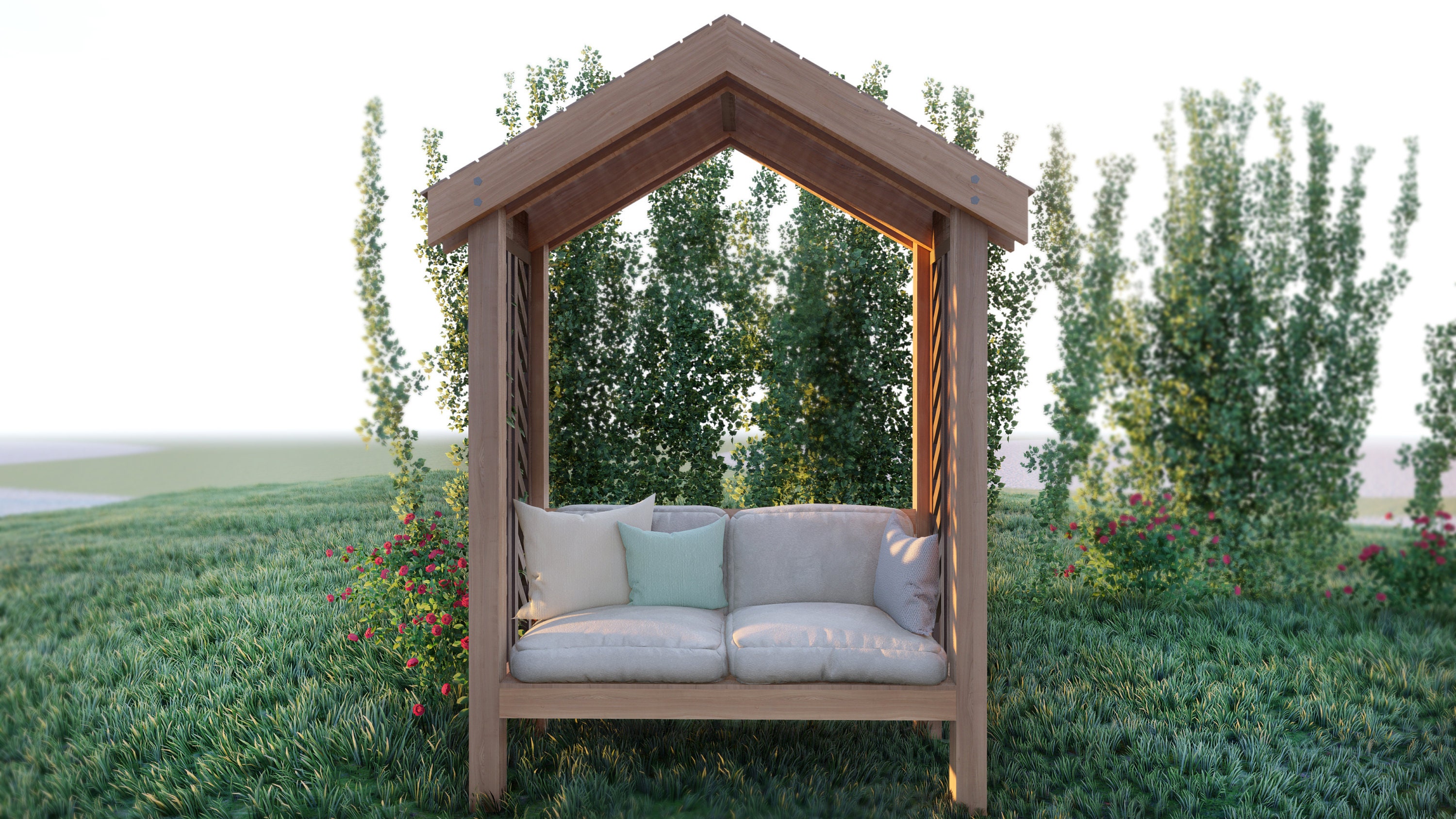 Arbor Bench Plans 3 X 5 8 / Step-by-step Instructions - Etsy