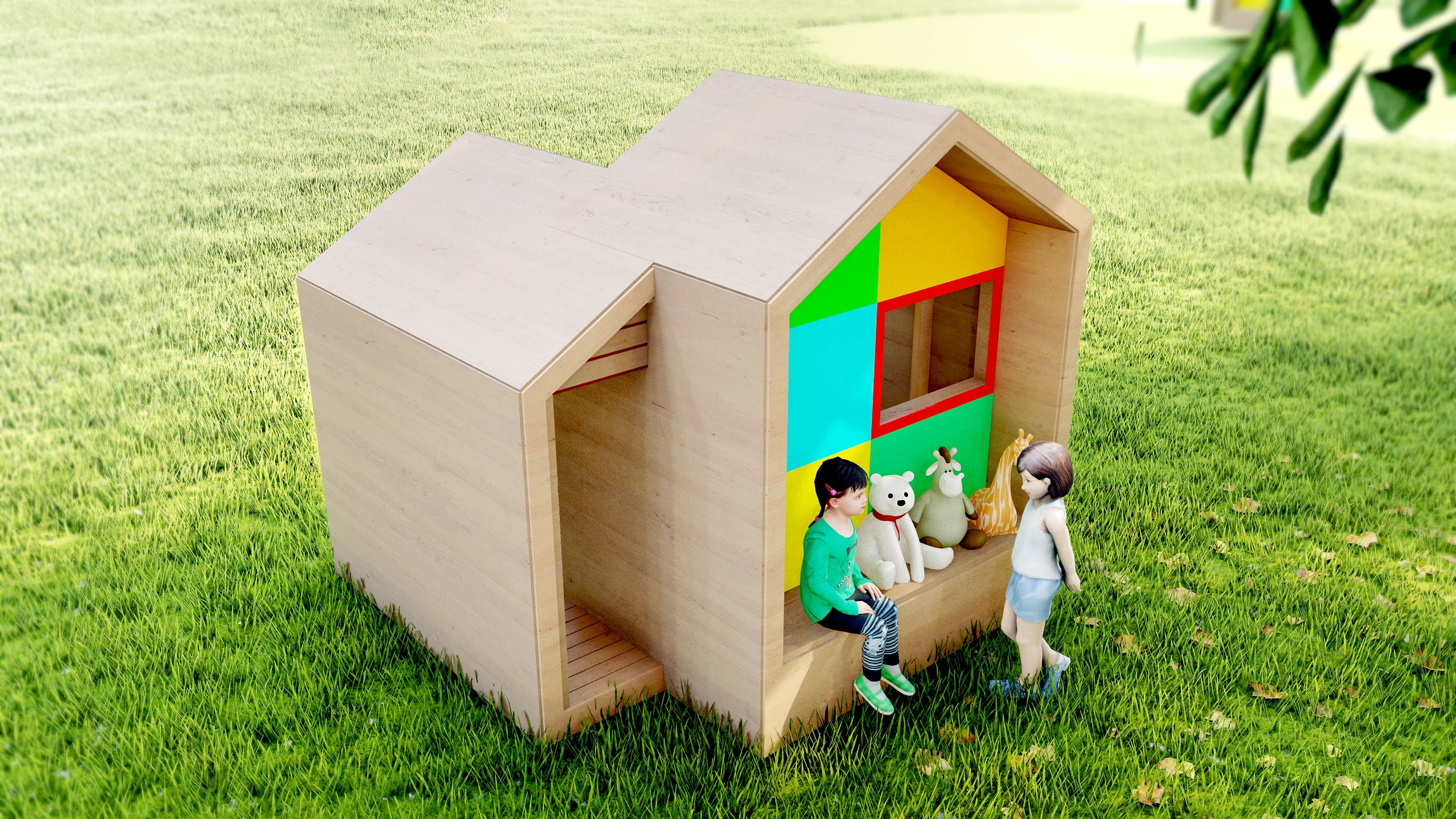 Playhouse Plans, Double A-frame Playhouse, Step-by-step Instructions ...