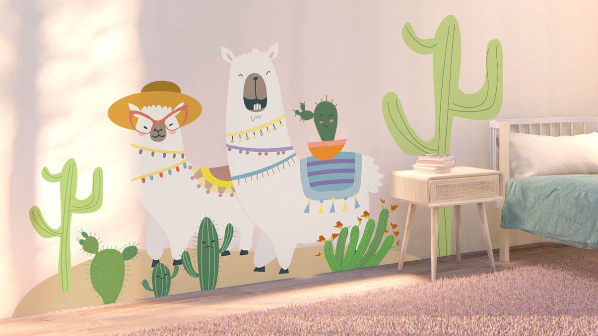 WALL DECAL Print / Llama Couple Wall Print Digital Download - Etsy