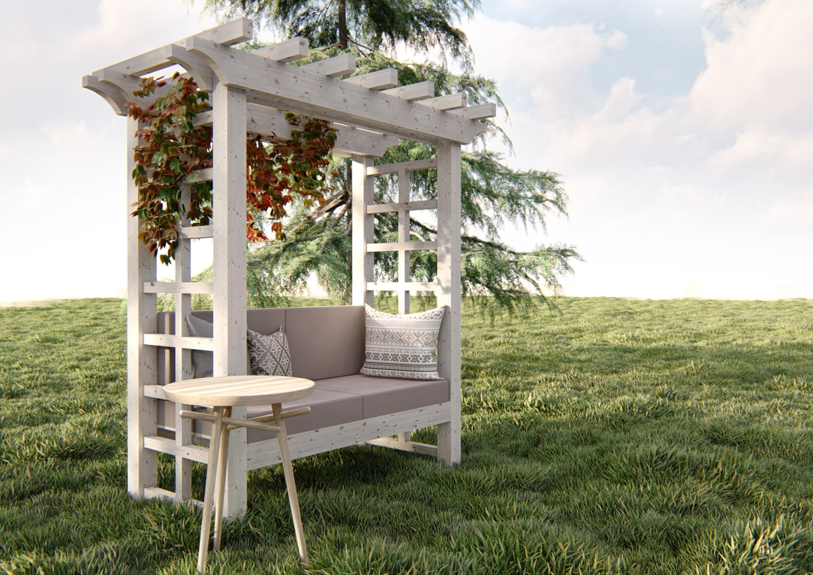 ARBOR BENCH PLANS 36 X 68 / Seat for Outdoor Garden With - Etsy