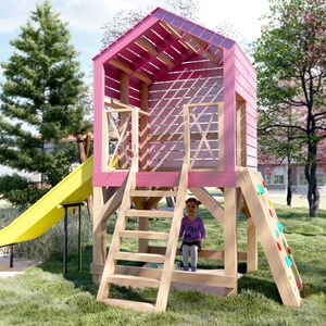 Kids' Active Play Playhouse Plans - Slide & Ramp - Digital Download - Etsy