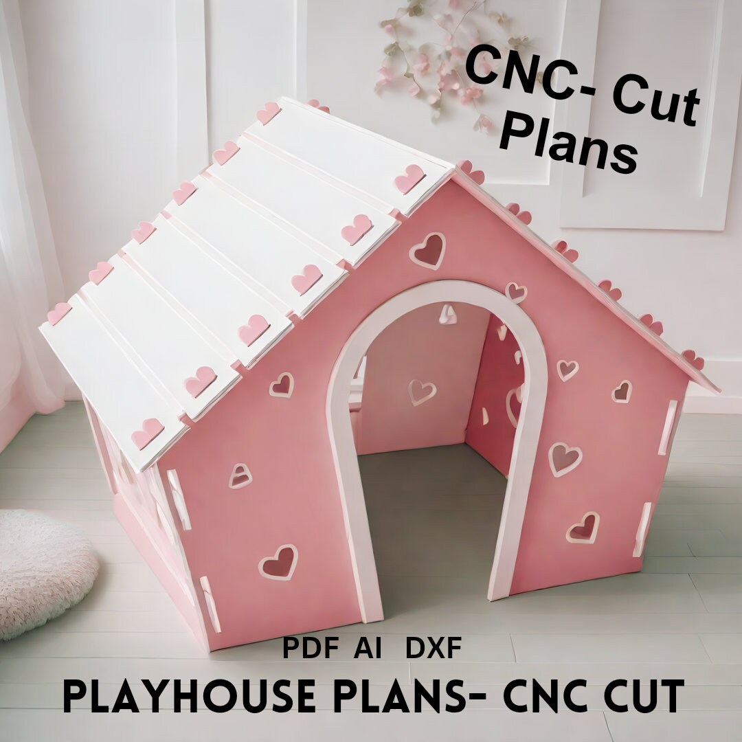 PLAYHOUSE PLANS / Pink Playhosue / Cnc Cut Plans / Digital Download ...