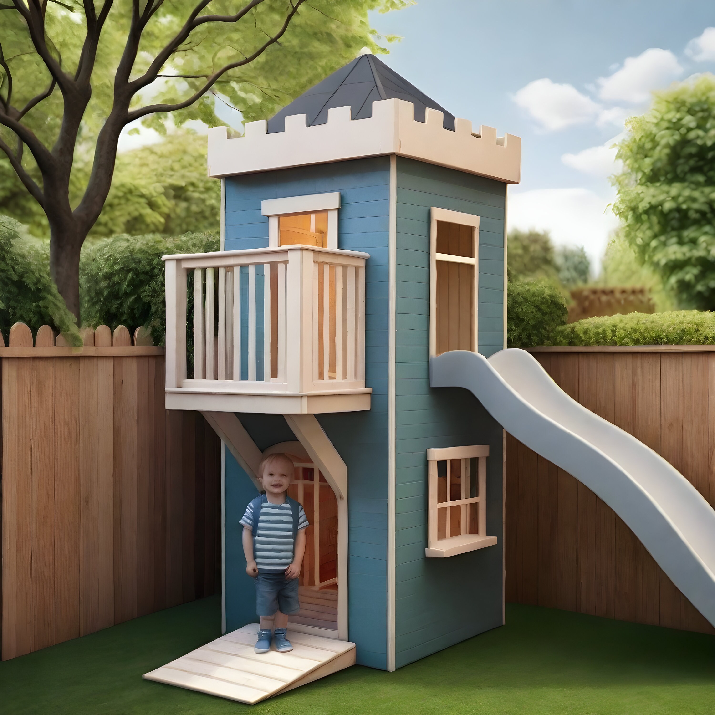 Childrens wooden playhouse castle store