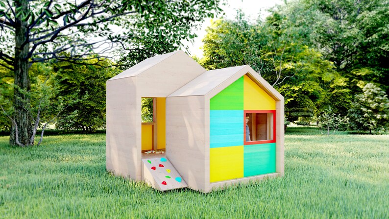 Playhouse Plans, Double A-frame Playhouse, Step-by-step Instructions ...