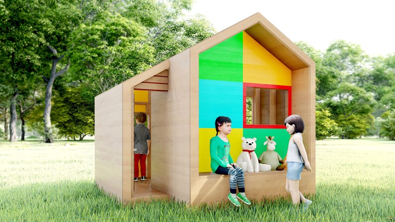 Playhouse Plans, Double A-frame Playhouse, Step-by-step Instructions ...