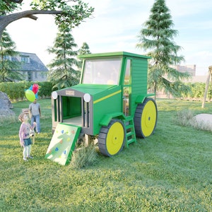 Tractor-shaped Playhouse PDF - Downloadable Plans for a Unique Kids ...