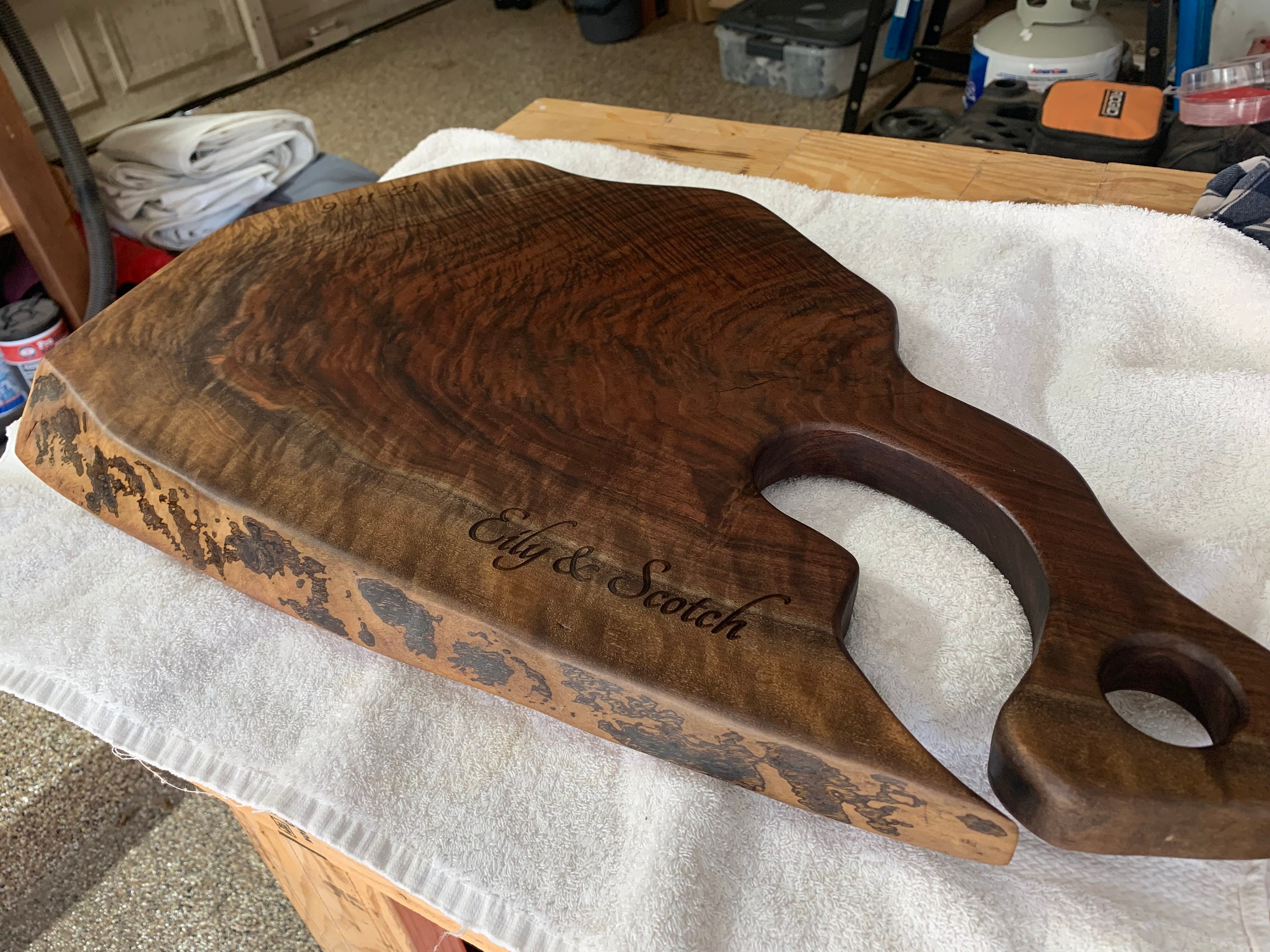 Live Edge Walnut Butcher Block Customizable | Etsy