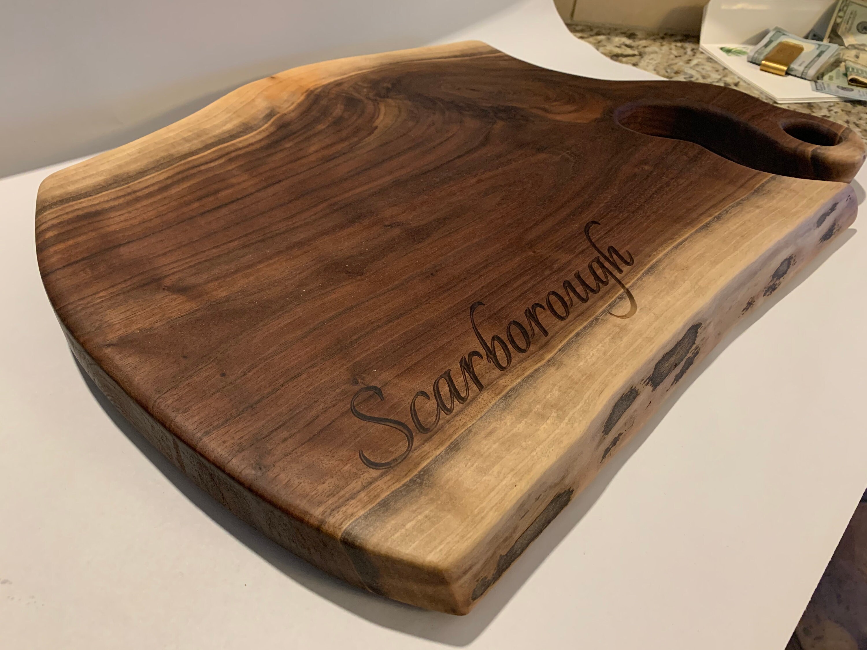 Live Edge Walnut Butcher Block Customizable | Etsy