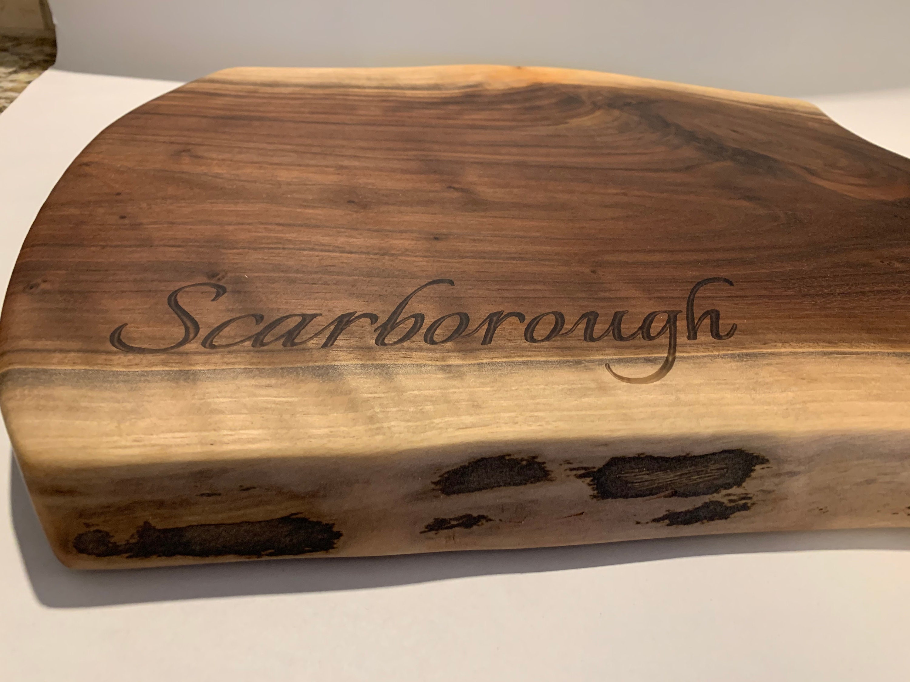 Live Edge Walnut Butcher Block Customizable | Etsy