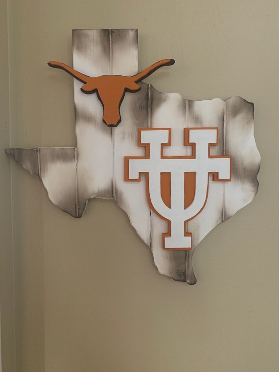 Handmade University of Texas Wooden Sign | Etsy