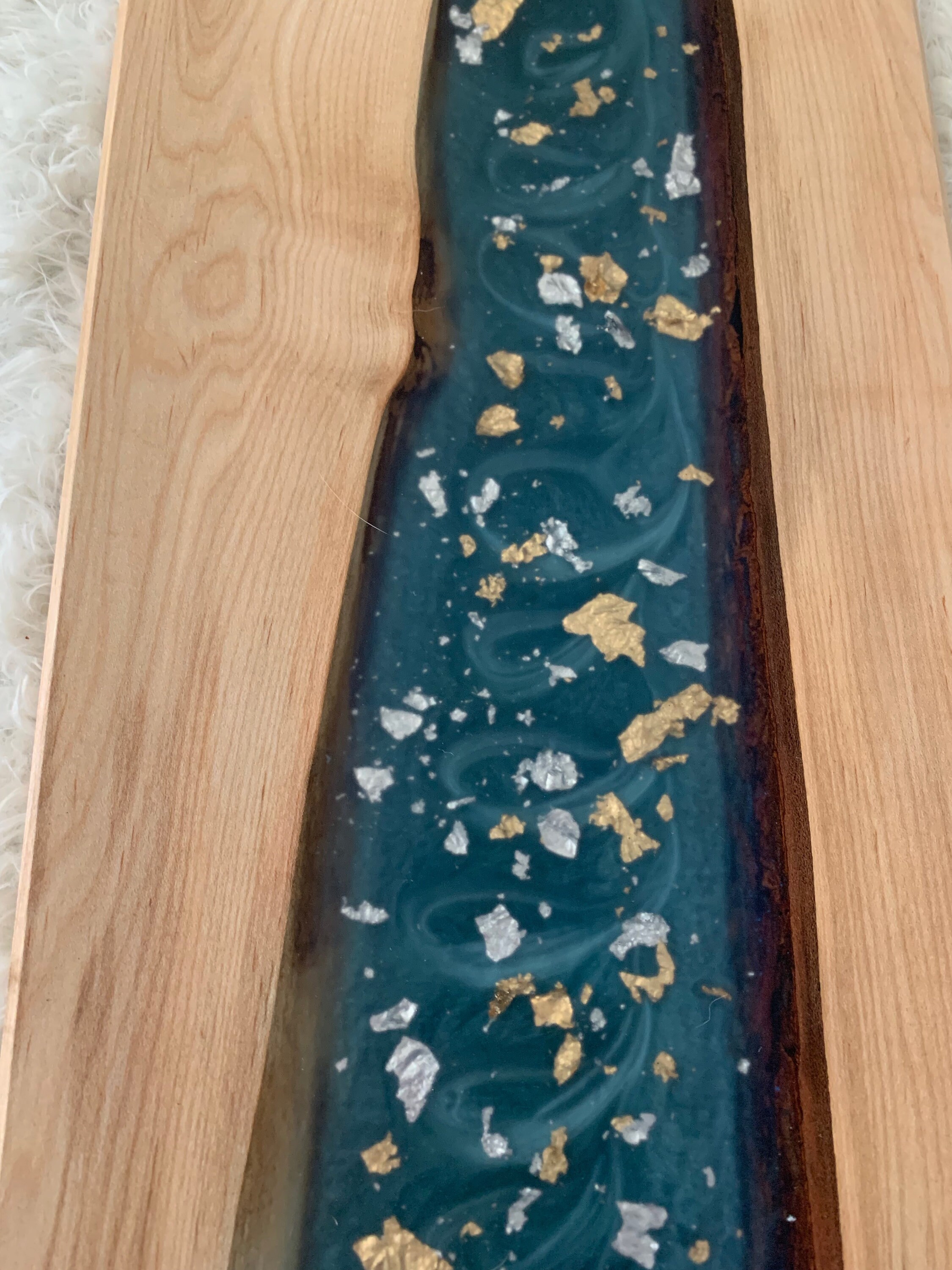 Maple W/ Resin River Cutting Board/table Top - Etsy