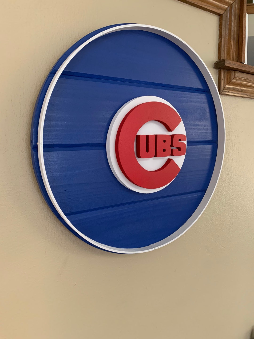 Handmade Wooden Chicago Cubs Sign - Etsy