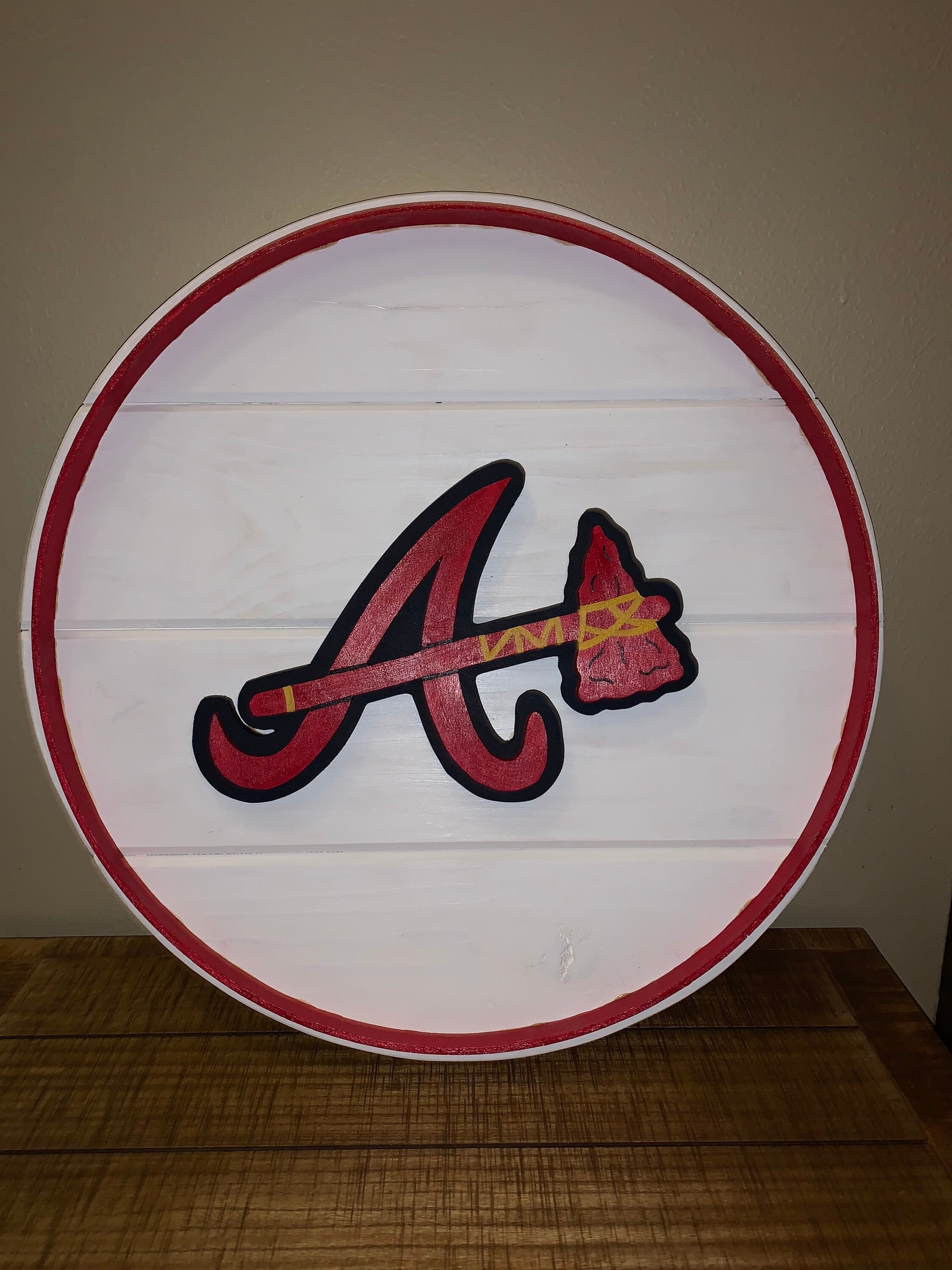 Handmade Wooden Atlanta Braves Sign - Etsy