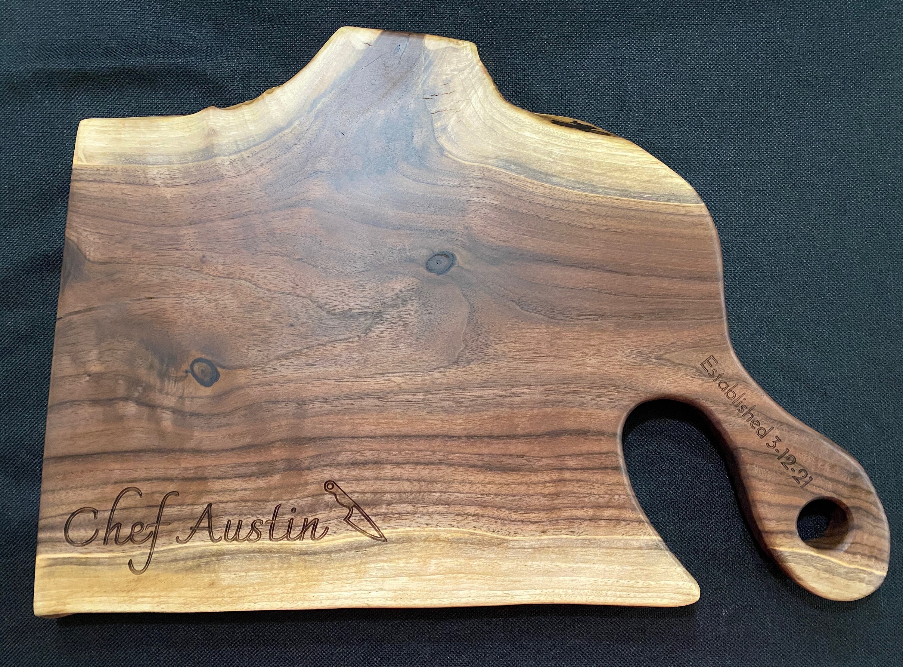 Live Edge Walnut Butcher Block Customizable | Etsy