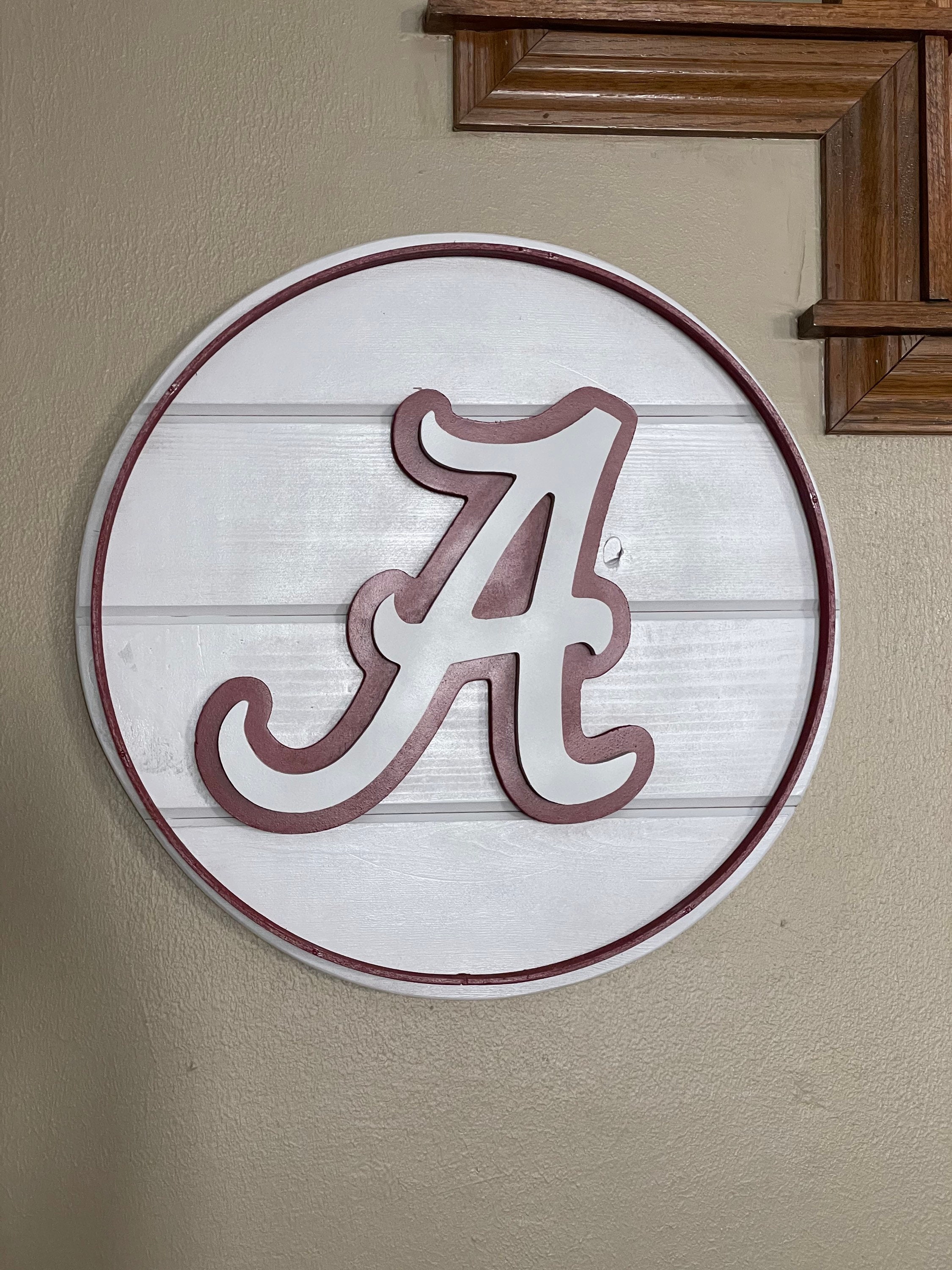 Handmade Wooden Alabama Crimson Tide Sign - Etsy