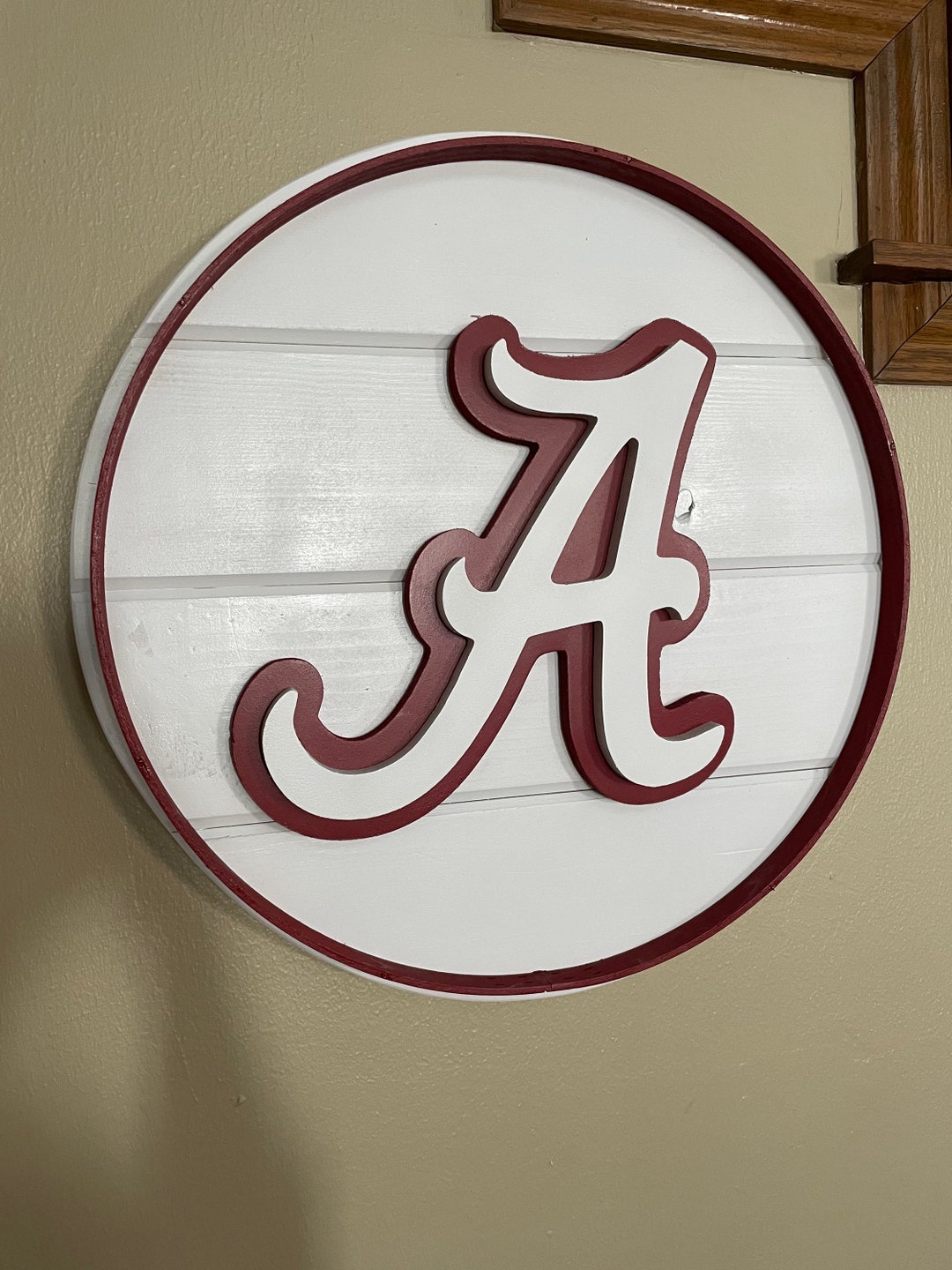 Handmade Wooden Alabama Crimson Tide Sign - Etsy