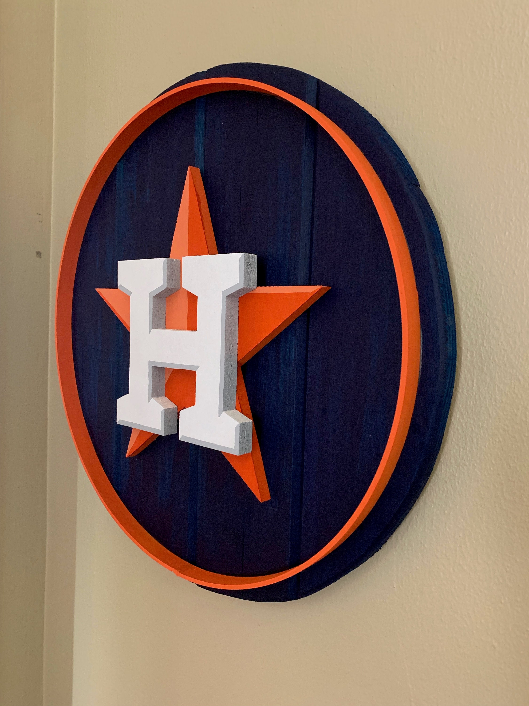 Handmade Wooden Houston Astros Sign - Etsy