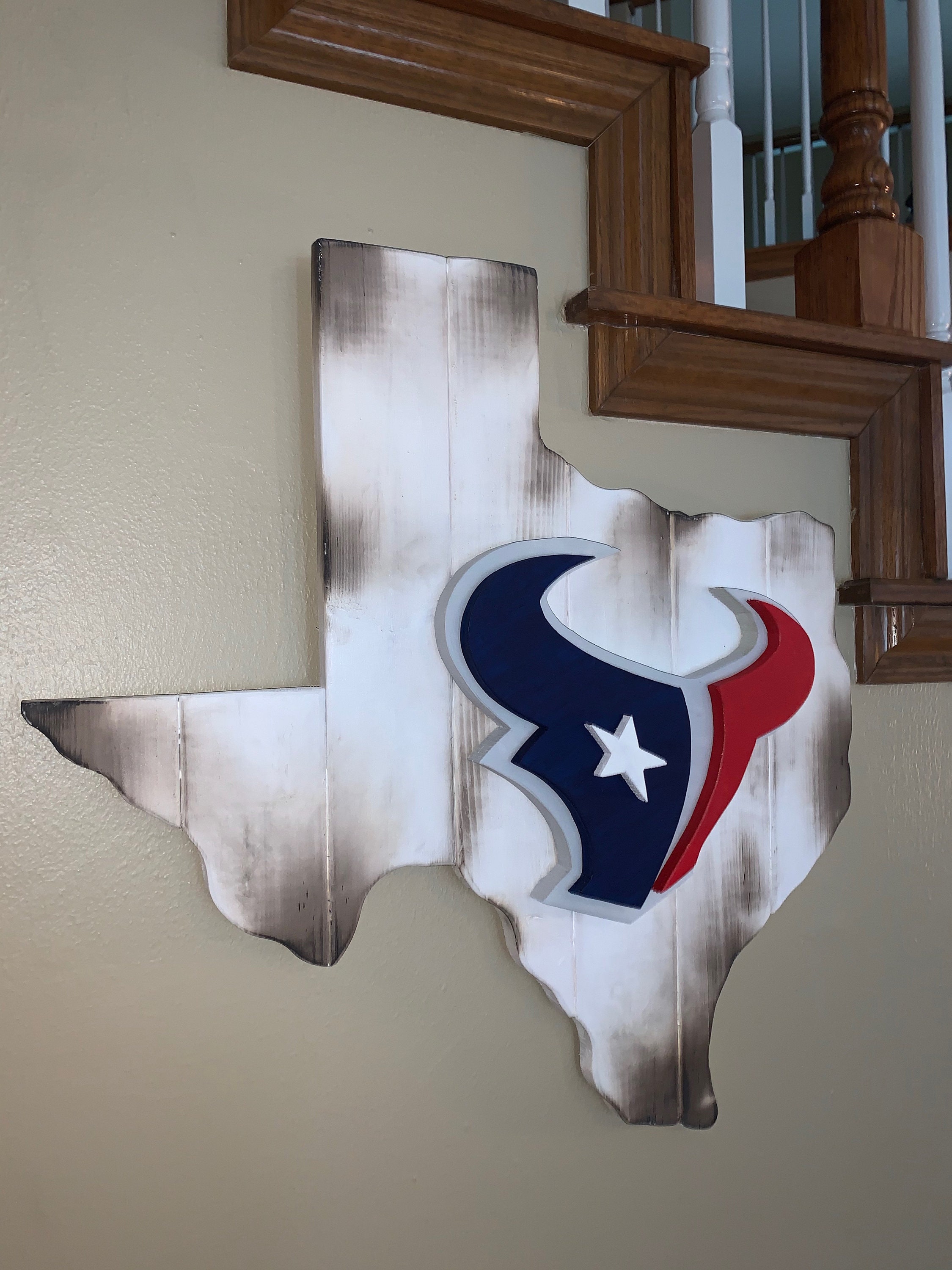 Handmade Houston Texans Wooden Sign - Etsy
