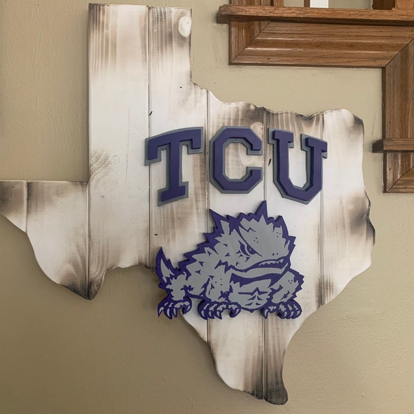 Tcu Sign - Etsy