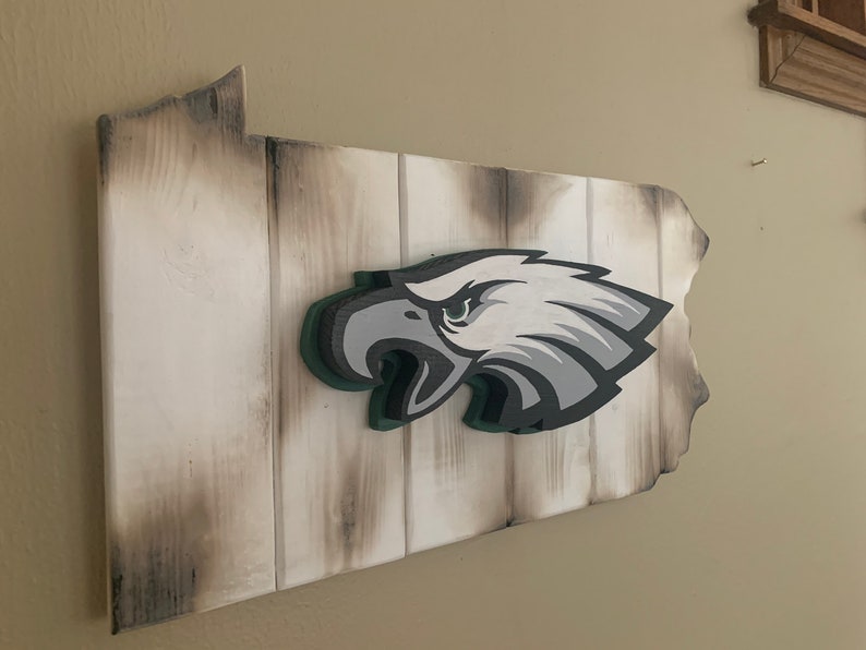 Handmade Philadelphia Eagles Wooden Sign - Etsy