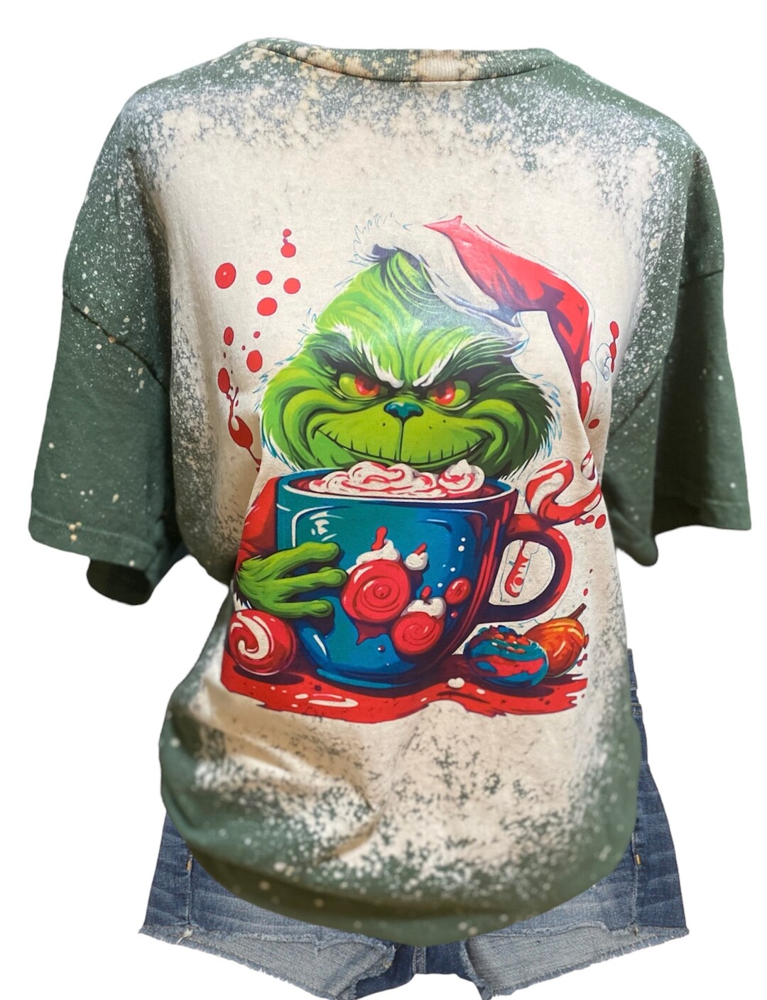 Christmas Bleached Grinch Inspired Peppermint Hot Chocolate - Etsy