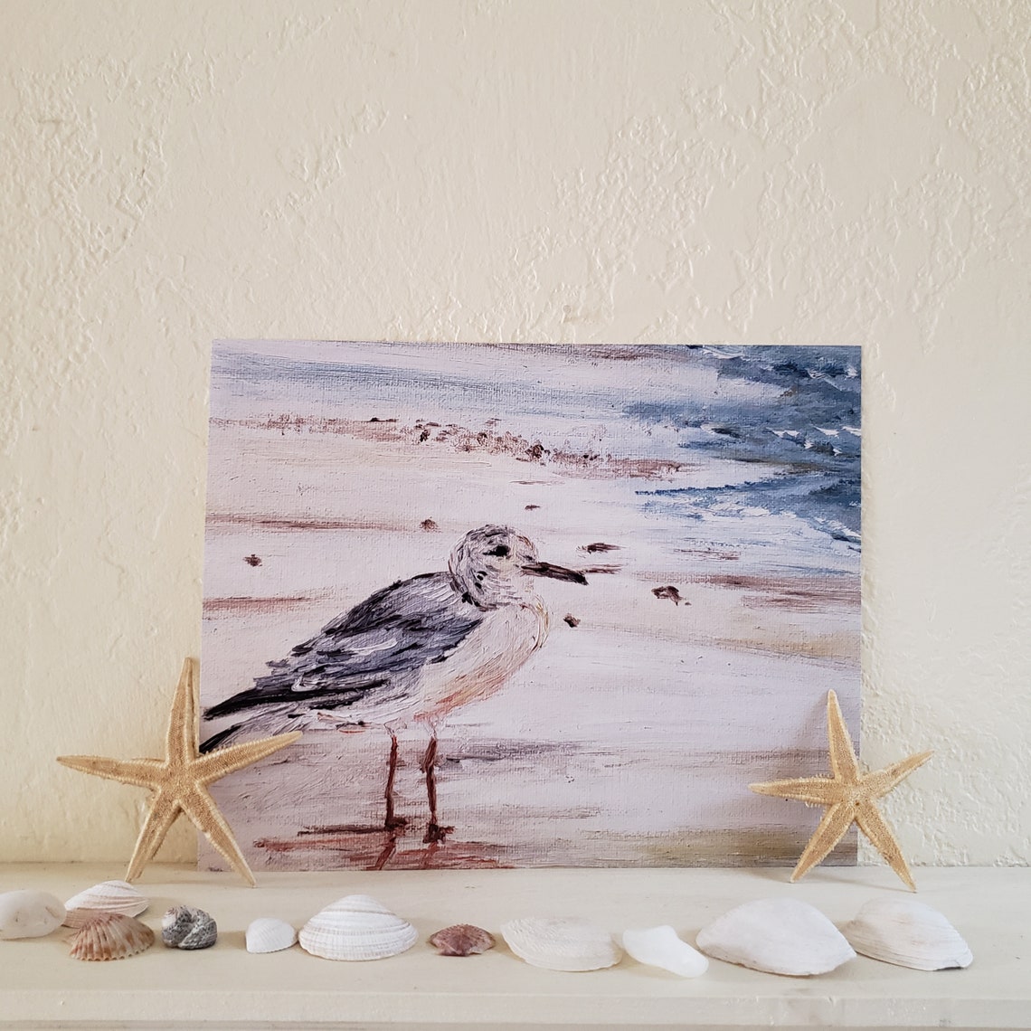 Seagull Painting Oil Painting on Canvas of seagull at Dawn Print Fine ...