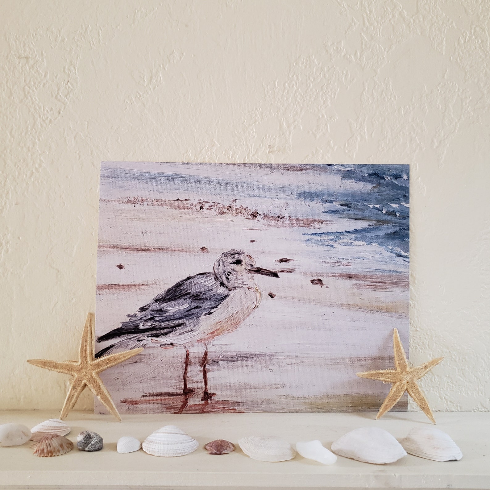 Seagull Painting Oil Painting on Canvas of seagull at Dawn Print Fine ...
