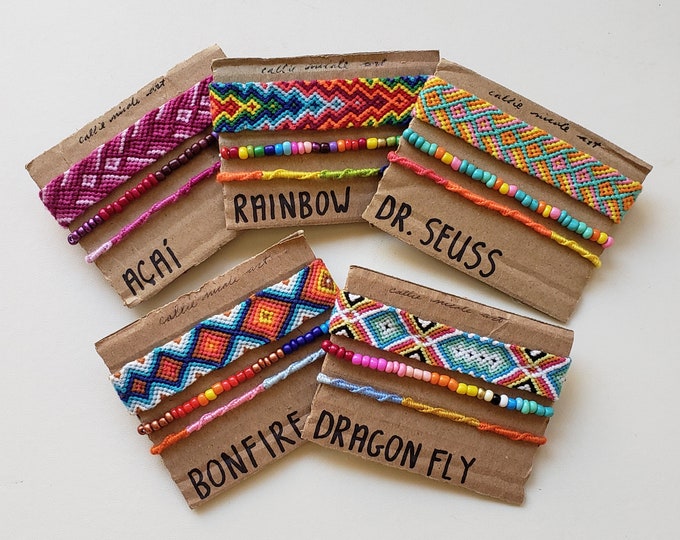 Friendship Bracelet Set | Anklet Sets | Woven Bracelet | Beach Jewelry ...