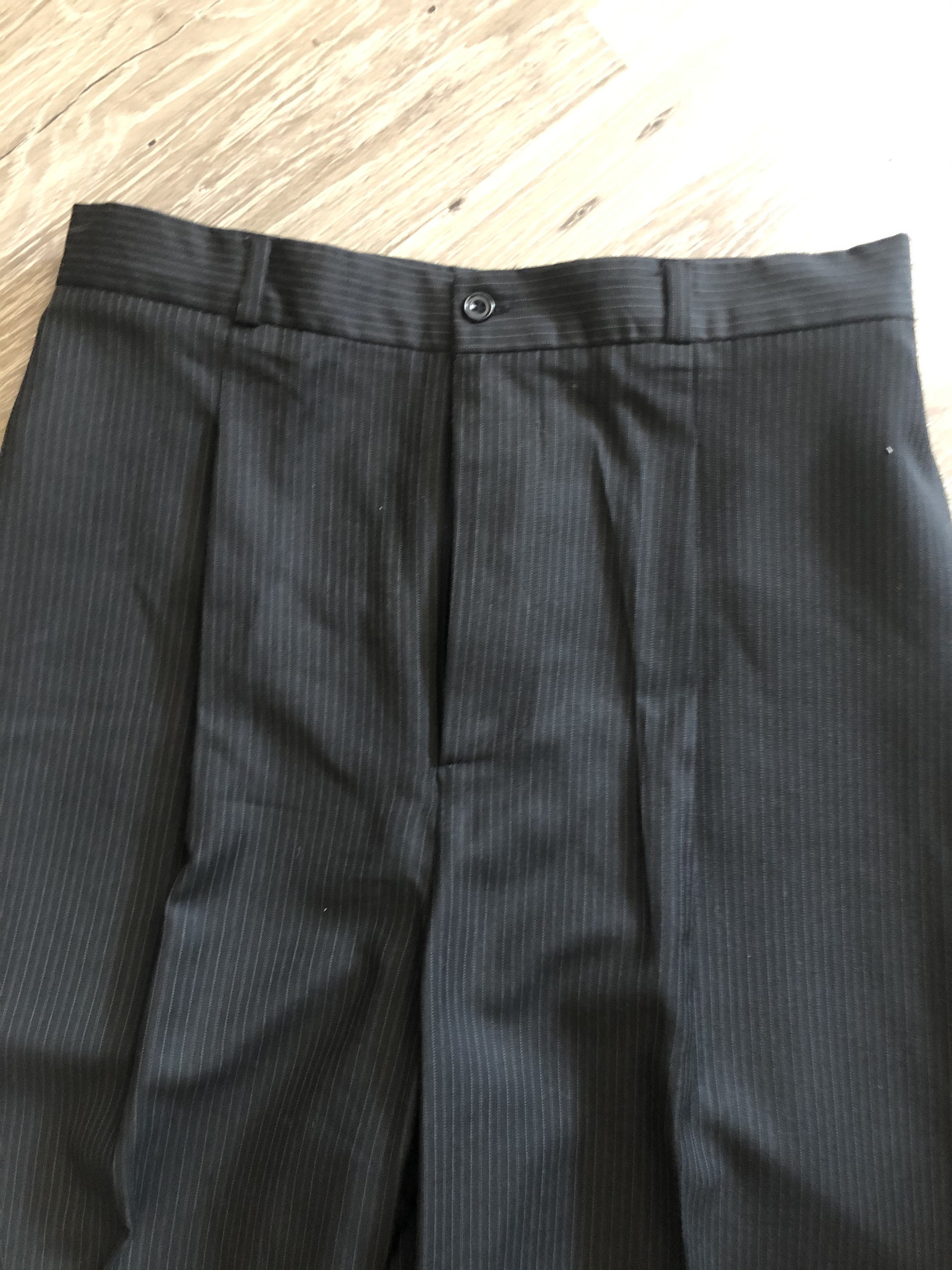 Vintage Style Black Pinstripe Revamp Trousers - Etsy