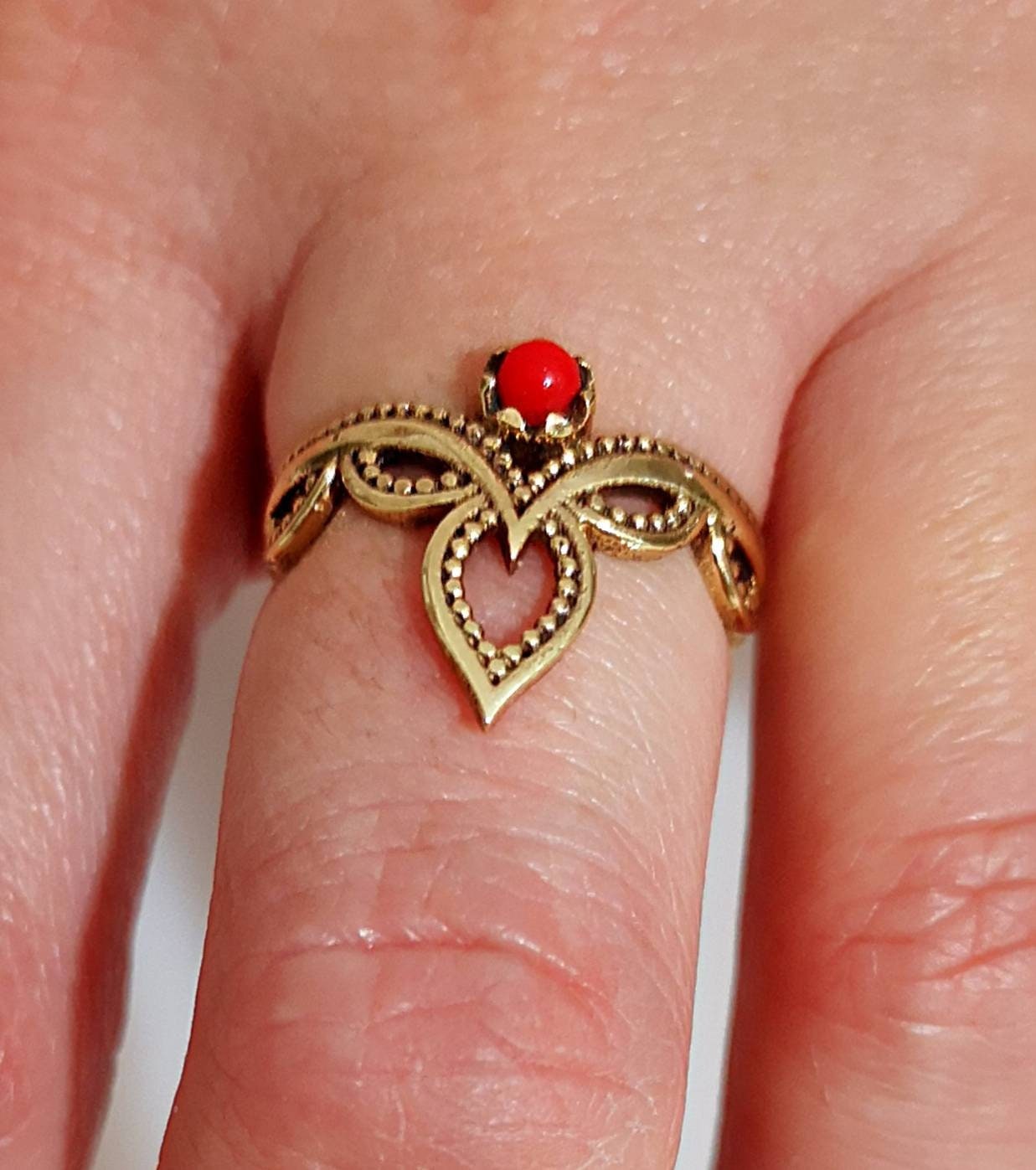 Ethnic Gold Ring Oriental Ringfantasy Ringcrown Ring - Etsy Australia