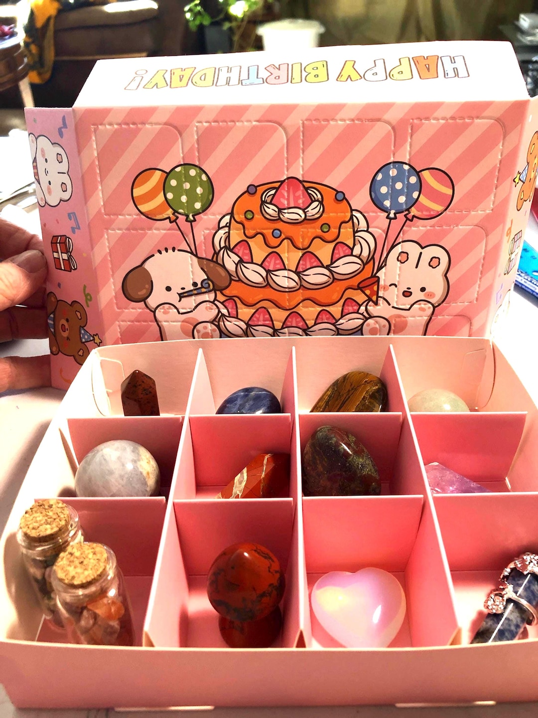 A Crystal Birthday Box: 12 Unique, Labeled Crystals, Birthday Gift - Etsy