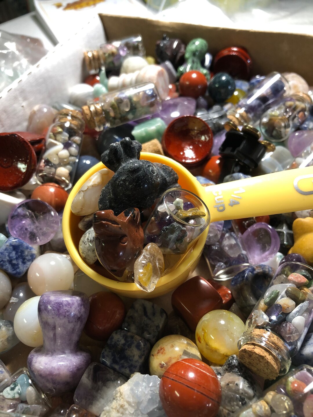 Crystal Scoop: Mixed Gemstone Carvings, Spheres & Tumbles - Etsy