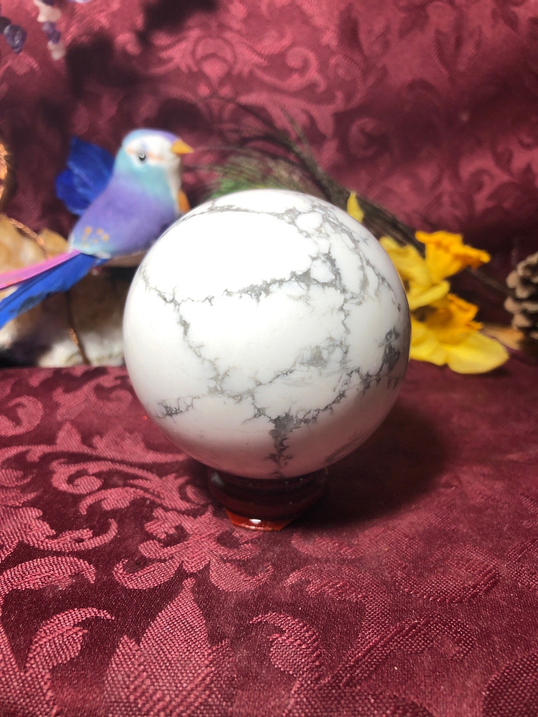 Howlite Sphere With Great Calming Energy. Help Facilitate Clear and ...