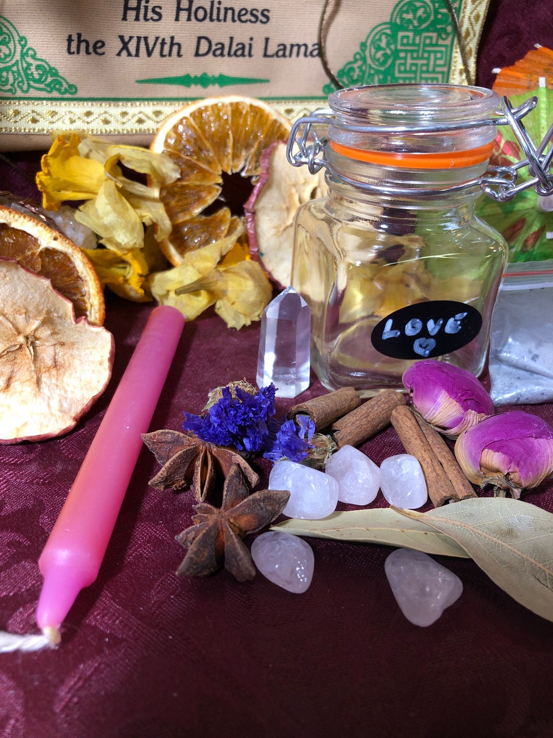 Spell/intention Jar Ready to Assemble With All the Ingredients and ...