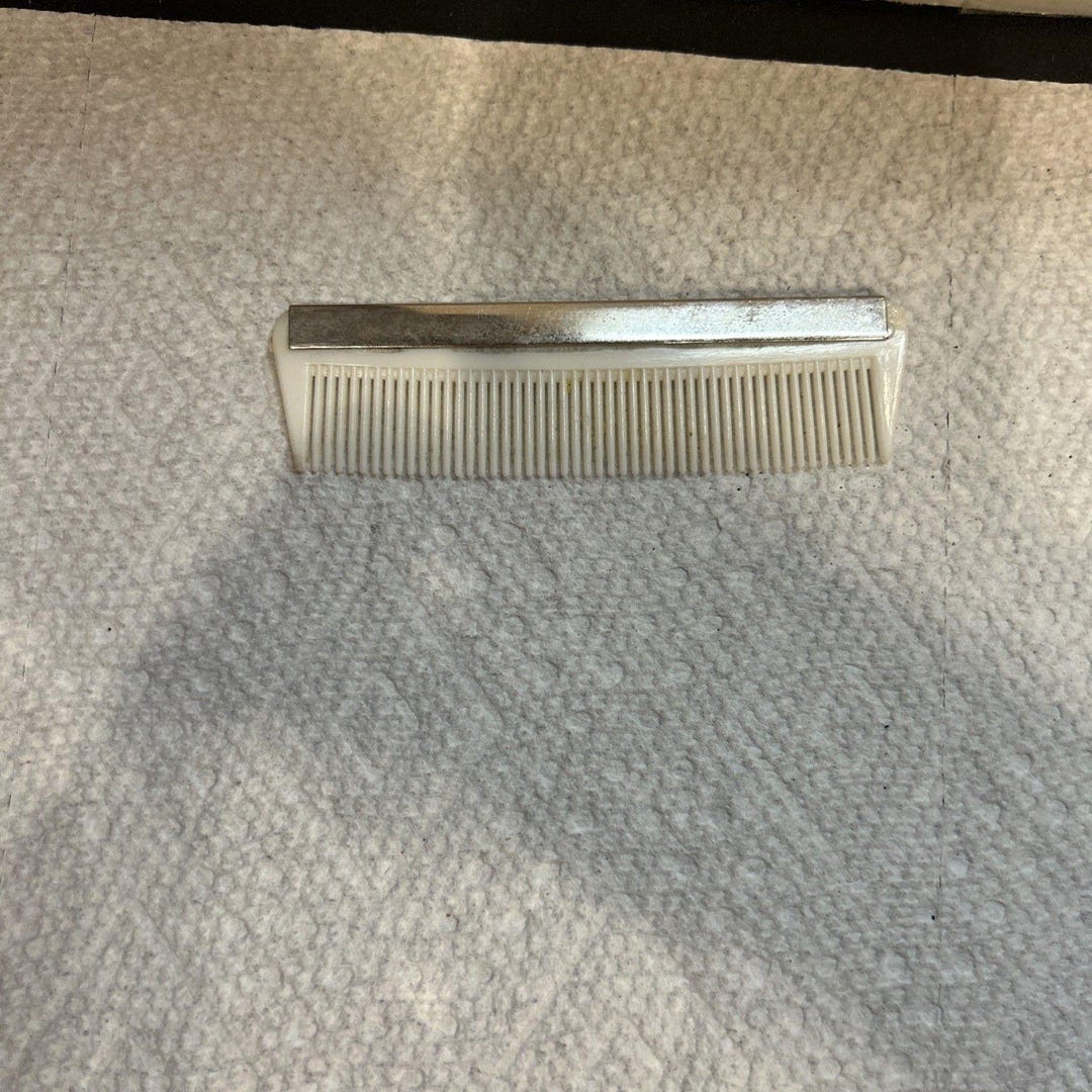 Vintage Comb With Silver Metal Strip at the Top Heavy Duty - Etsy