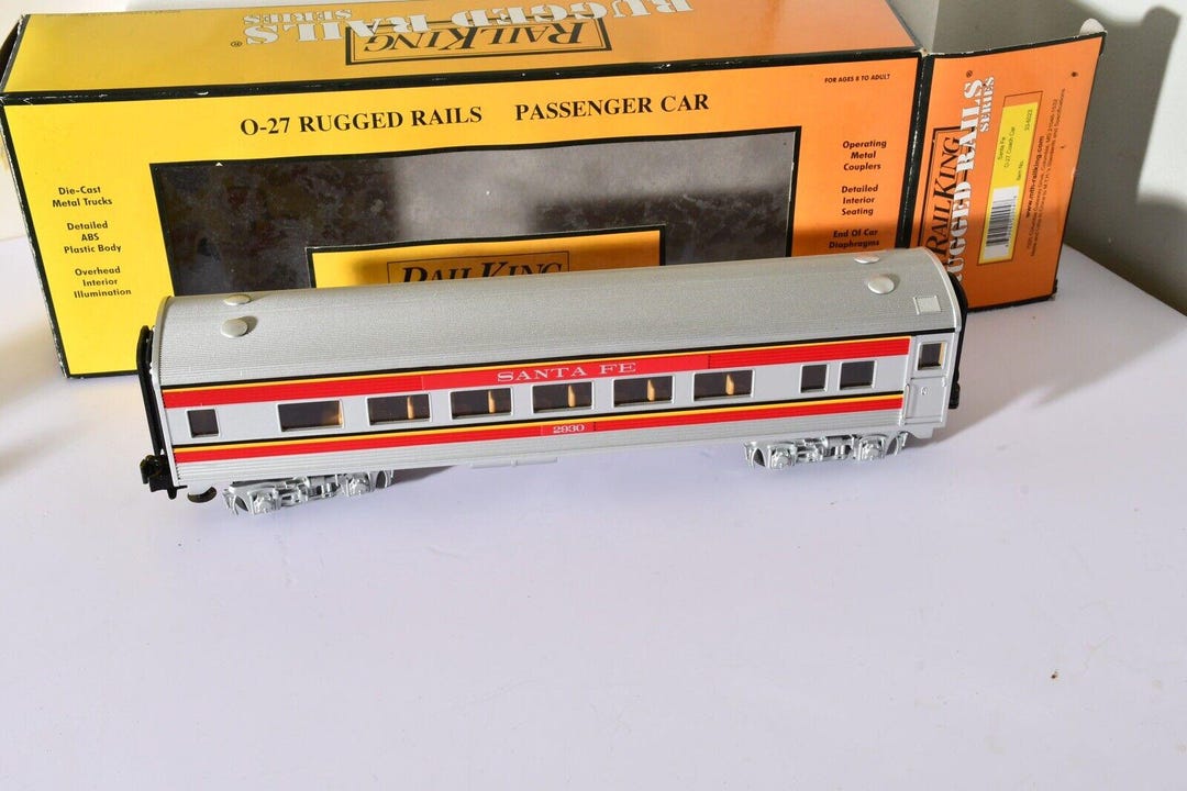 Rail King 33-6023 ATSF Santa Fe Coach Rugged Rails O Scale MIB - Etsy