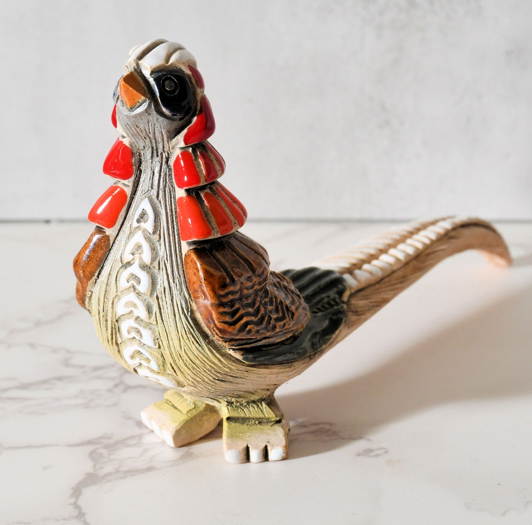 Vintage Artesania Rinconada Pheasant 53 Uruguay Pottery, Retired ...