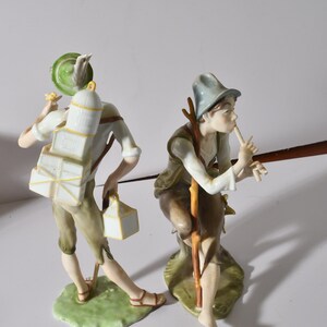 Kaiser Porcelain Figurines the Bird Seller and Flute Player Pair W ...