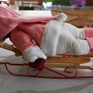 Annalee Sledding Girl, Pink Snowsuit and Radio Flyer Large 19 Inch ...