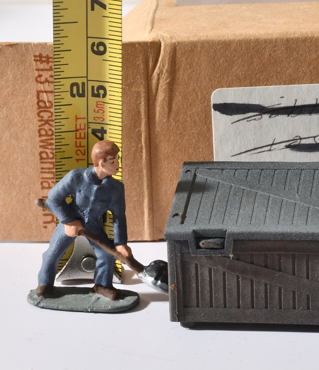 Vintage O Scale Coal Furnace Man Figurine With Coal and Storage for ...