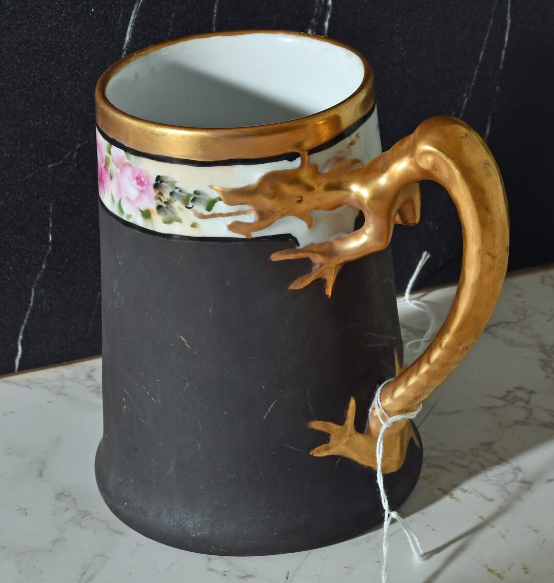 Selb Porcelain Dragon Handle Mug H and Co Hand Painted Bavaria - Etsy