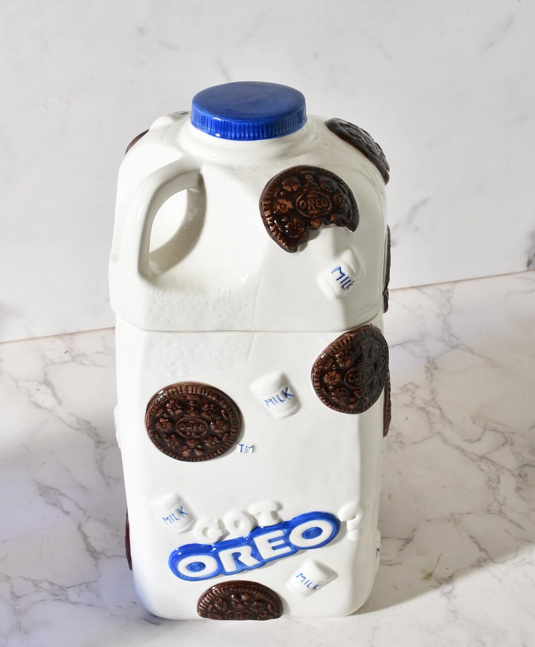 Oreo Milk Jug Cookie Jar , Milk Jug Covered With Oreo Cookies Vintage ...