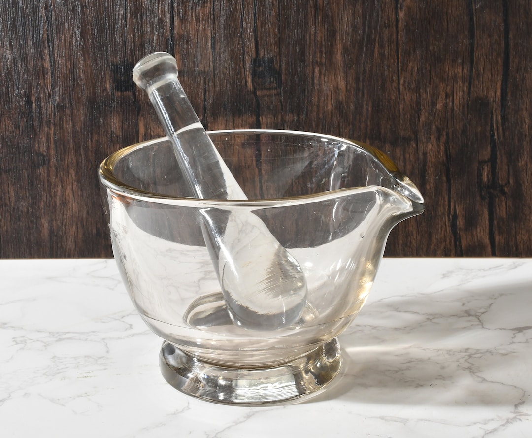 Made in USA 32 Oz Glass Mortar and Pestle Vintage Labware - Etsy